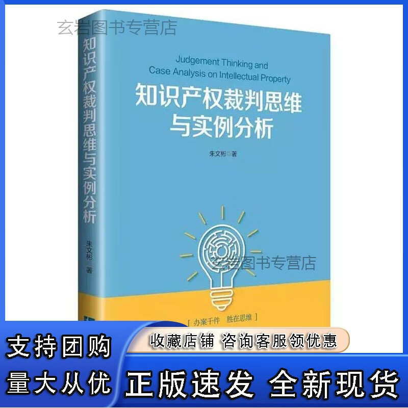 n知识产权裁判思维与实例分析 朱文彬著 知识产权出版社