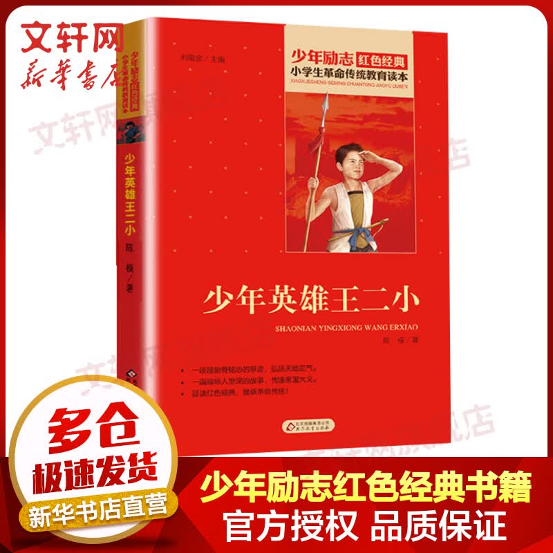少年励志红色经典书籍 少年英雄王二小 小学生革命传统教育读本三四五六年级课外读物阅读书籍