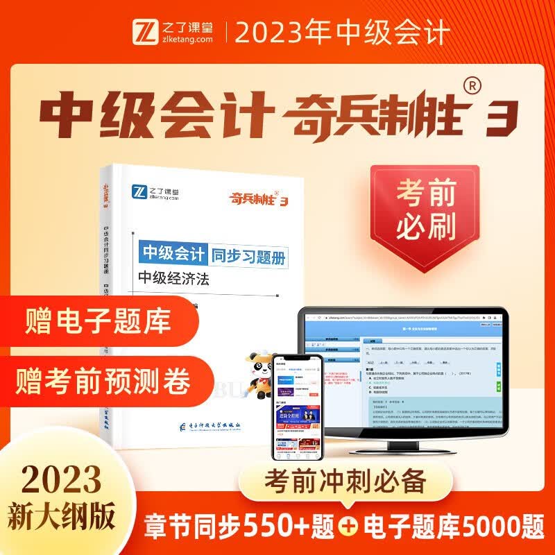 2023中级会计师考试用书 之了课堂 奇兵制胜123 2023中级会计奇兵制胜 马勇 会计中级 奇兵制胜一 中级会计考点详解真题点拨 奇兵3-中级会计经济法