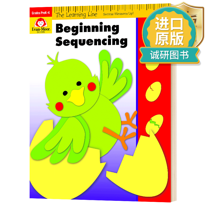 英文原版 学习起跑线 排序入门 幼儿园小中大班 The Learning Line Beginning Sequencing 美国加州教材辅导 进口英语书籍 英文版