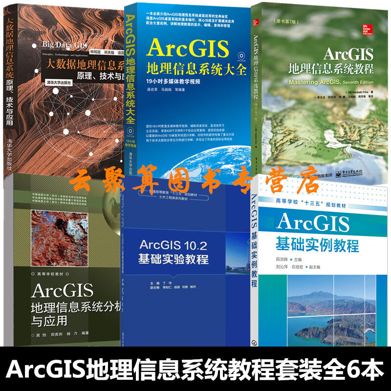 6本 大数据地理信息原理技术与应用+地理信息+ArcGIS10.2+基础实例教程+大全