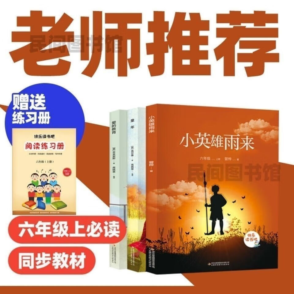 快乐读书吧六年级上册吉林出版社童年小英雄雨来爱的教育小学指定 童年