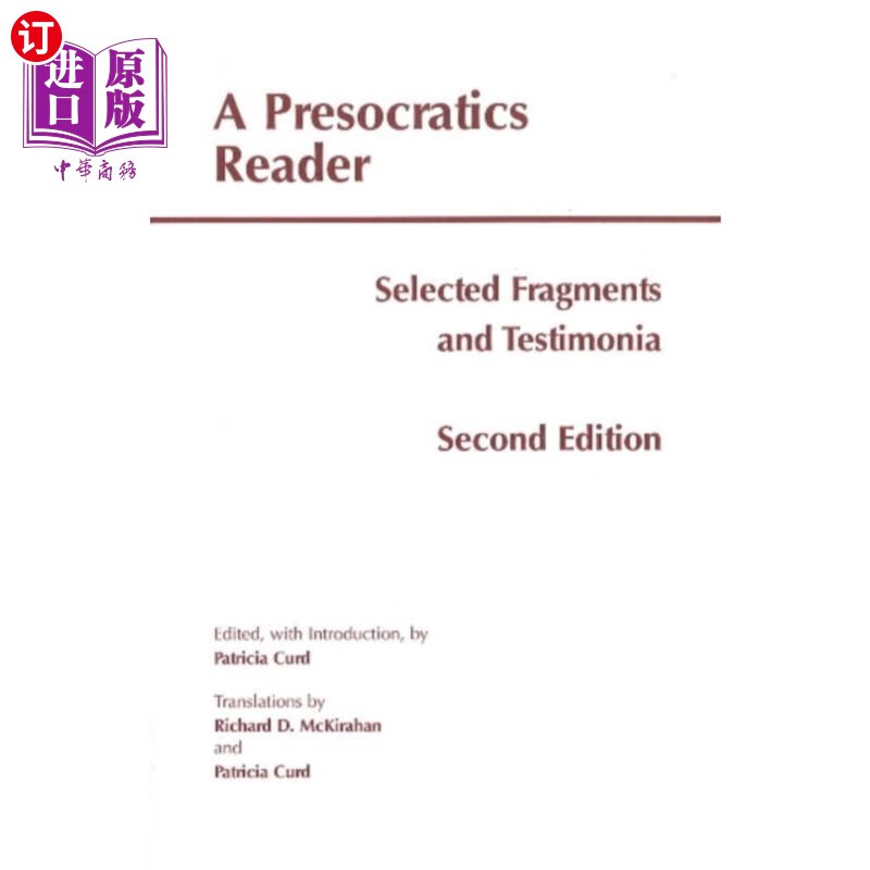 海外直订Presocratics Reader 苏格拉底的读者
