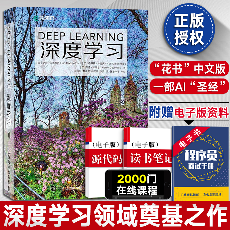 【图灵奖得主作品】深度学* 花书AI**deep learning 人工智能实战入门教程书籍 神经网络框架机器学*教材深度学*领域奠基作品