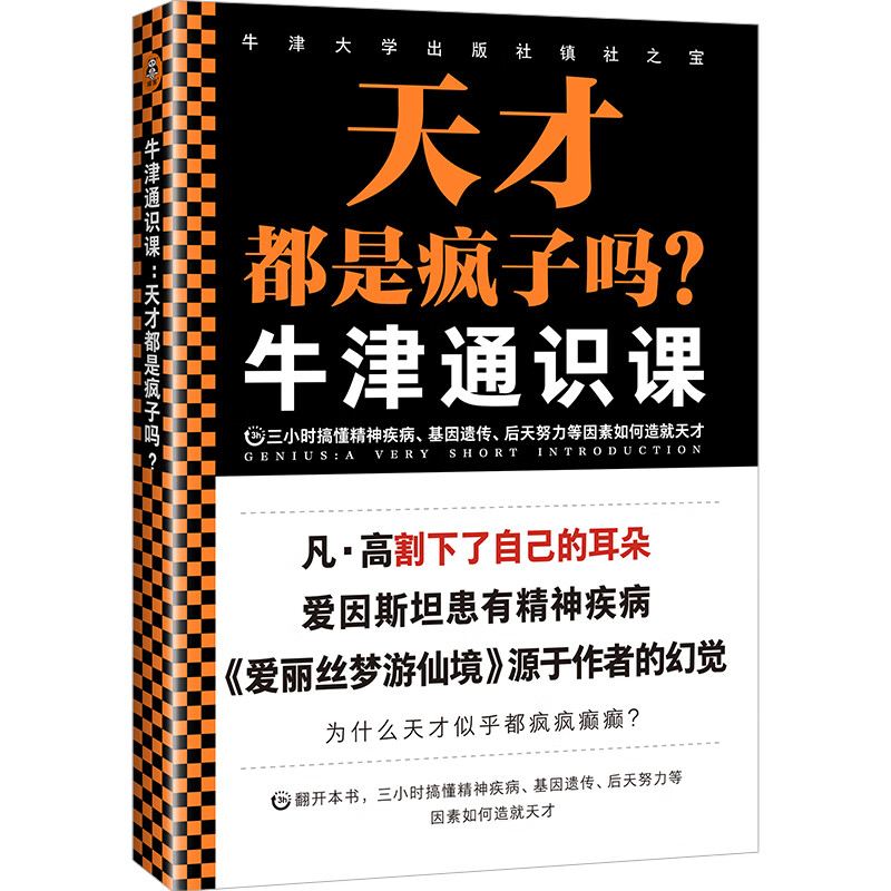 牛津通识课：天才都是疯子吗 三小时搞懂精神疾病 基因遗传等因素如何造就天才[英]安德