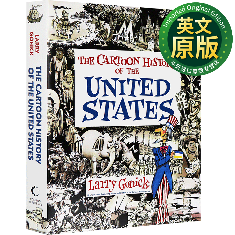 漫画美国历史入门 英文原版 Cartoon History of the United States 英文版 Gonick, Larry