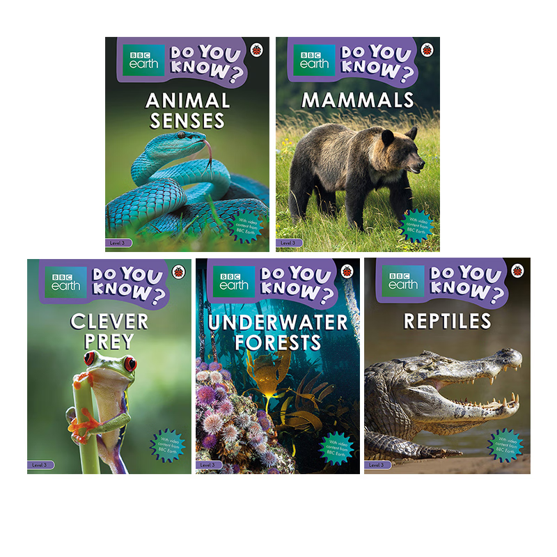 英文原版 BBC Earth Do You Know 地球频道 STEM自然科普百科 L3 动物 5册