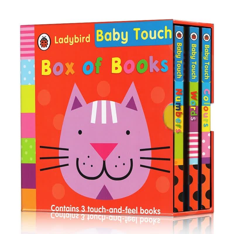 英文原版 Ladybird Baby Touch 触摸书 礼品盒装 大开本 纸板触摸书 baby touch and feel