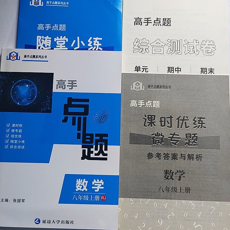 2023秋季高手点题系列丛书数学物理化学七八九年级上册人教版课时练微专题培优随堂小练综合测试附带参考答案与解析初中二三年级使用 八年级上册 数学RJ 高手点题