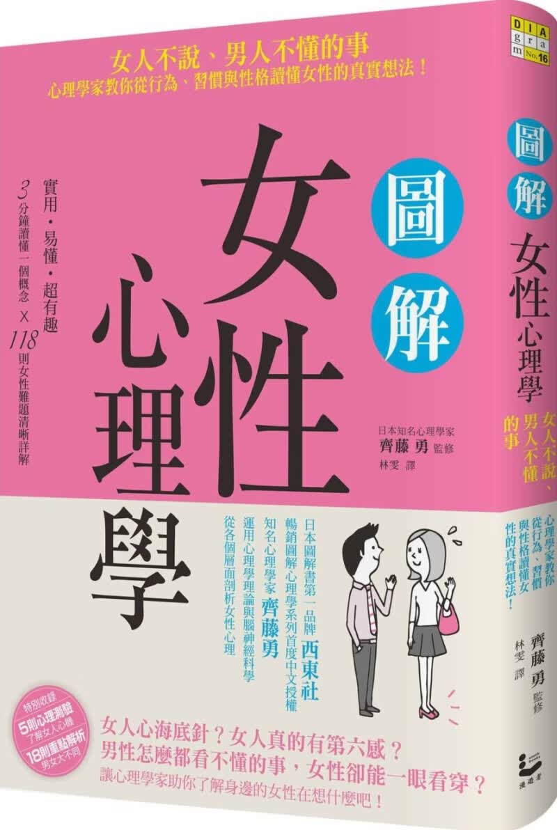 预售图解女性心理学：女人不说、男人不懂的事，心理学家教你从行为、习惯与性格读懂女性的真实想法20齐藤
