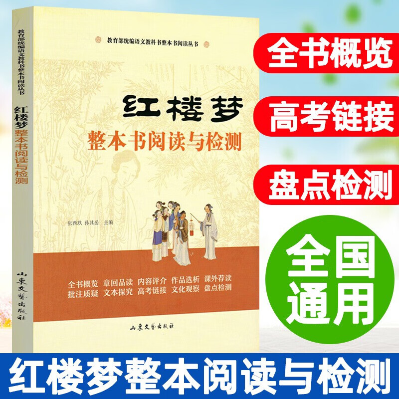 红楼梦 张西玖 孙其岳 著 整本书阅读与检测 高中版高中生书文学名著 老师课外书语文经典书目 高中教辅书 全面解析阅读 山东文艺出版社s 书籍