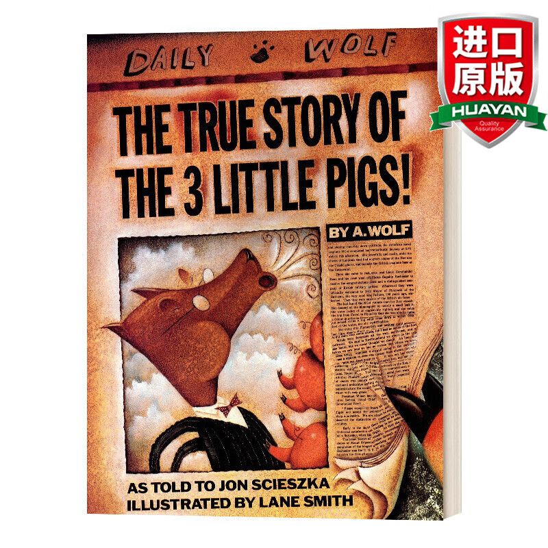 The True Story of the Three Little Pigs 英文原版 三只小猪的真实故事 英文版 进口英语原版书籍