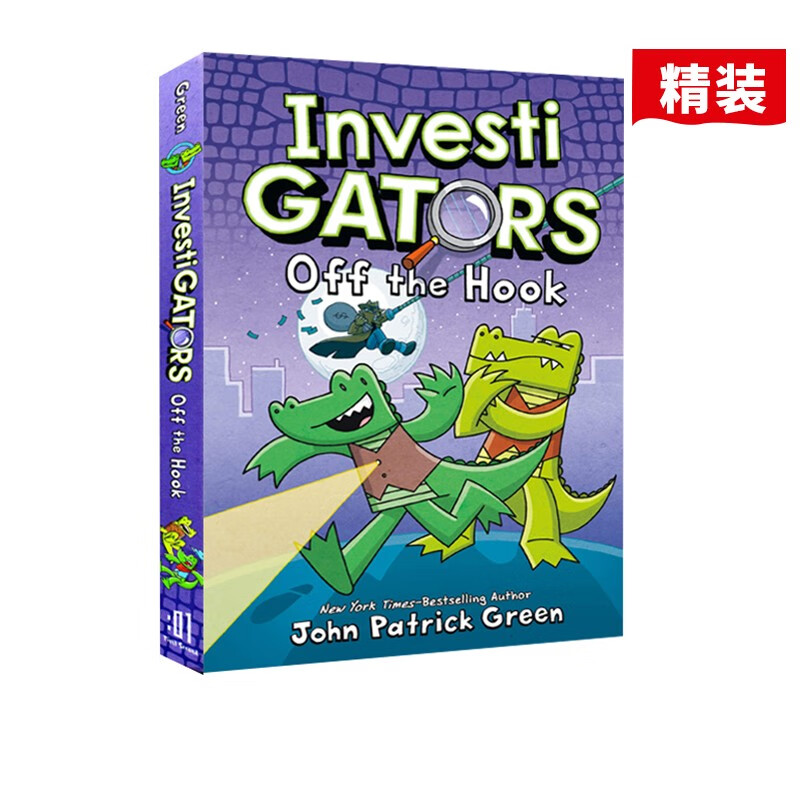 英文原版 Investi Gators 1-7 鳄鱼侦查员合售 全彩漫画书绘本 爆笑漫画故事书 中小学课外英文阅读图画书 Investi Gators #3 Off the