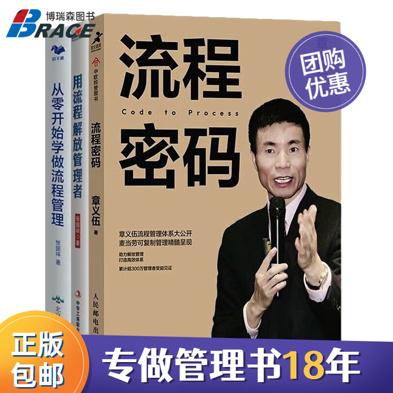 流程管理3本：流程密码+用流程解放管理者+从零开始学做流程管理/企业管理商业书籍团购送朋友