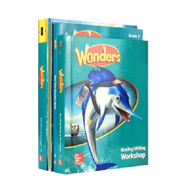 2017版 美国加州二年级教材 套装（4本） Reading Wonders Grade 2