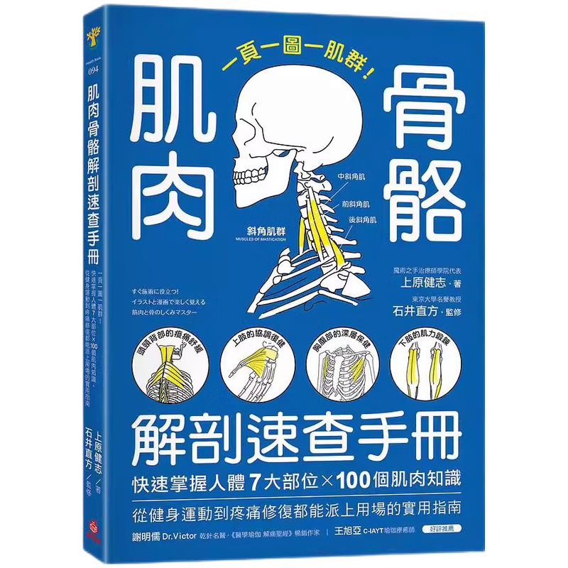 现货原版进口肌肉骨骼解剖速查手册：一页一图一肌群快速掌握苹果屋9786269682638
