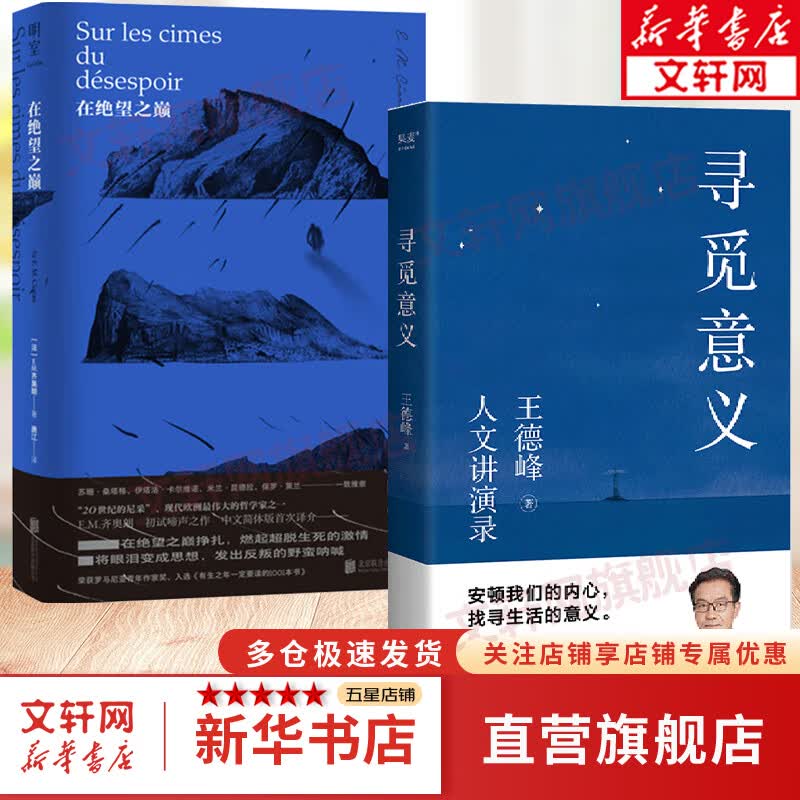 【2册】在绝望之巅+寻觅意义 (法)E.M.齐奥朗 王德峰 二十世纪的尼采 尼采的哲学 北京联合出版公司等 书籍  图书