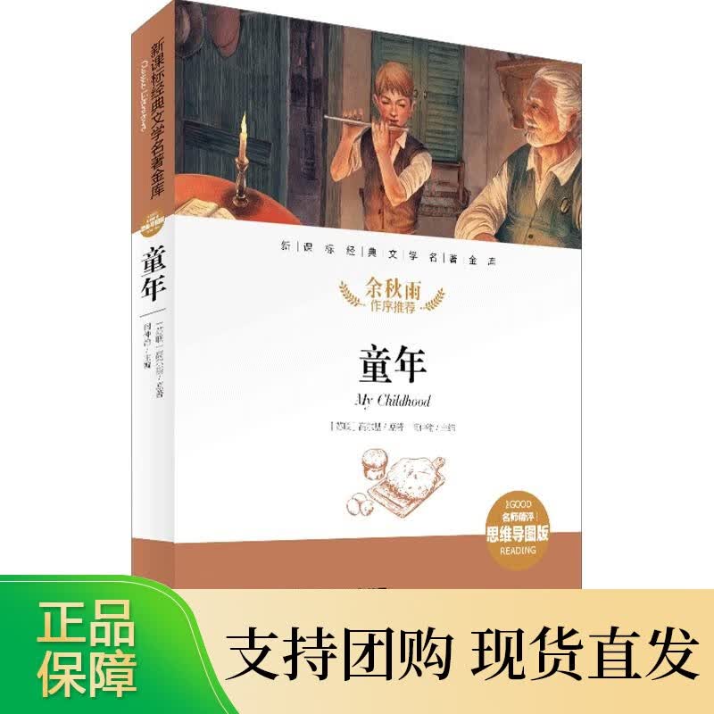 童年 名师精评思维导图版 经典文学名著 余秋雨作序暑期读物 儿童文学书籍7-9-10-12岁小中学初中语文课外书