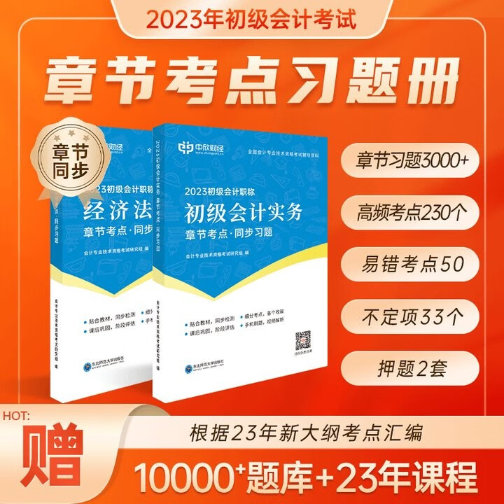 中欣 备考2024初级会计职称考试资料会计实务经济法章节同步练习题 章节练习【2本】