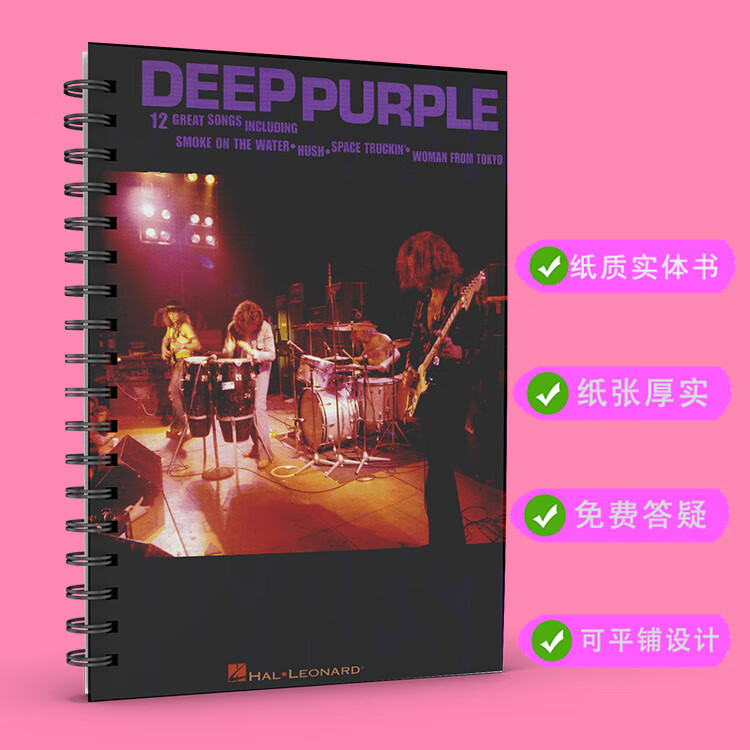 深紫乐队吉他曲谱集书籍Deep Purple六线谱Steve Morse 实体