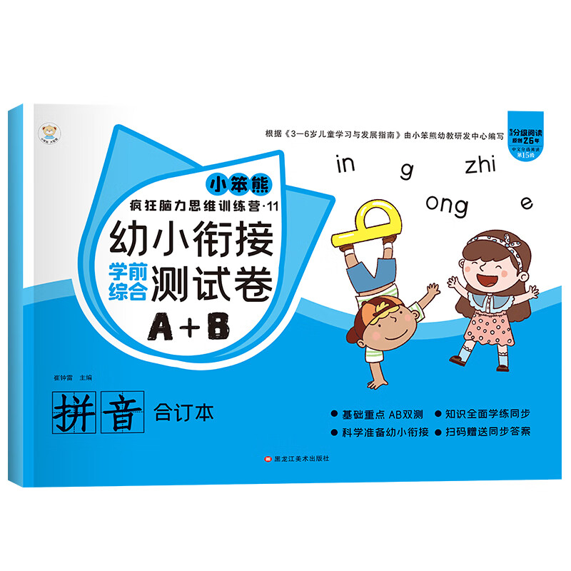 幼小衔接测试卷学前班试卷教材全套一日一练语文数学拼音识字练习题入学准备大练习学前幼儿园大班升一年级幼升小练习册本每日一练 【单本】 拼音综合测试卷