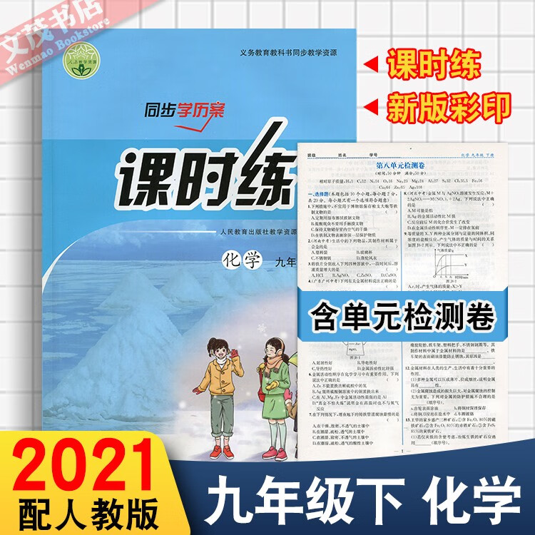 2023 人教版初中初三9九年级下册化学课时练同步学历案活页练习册