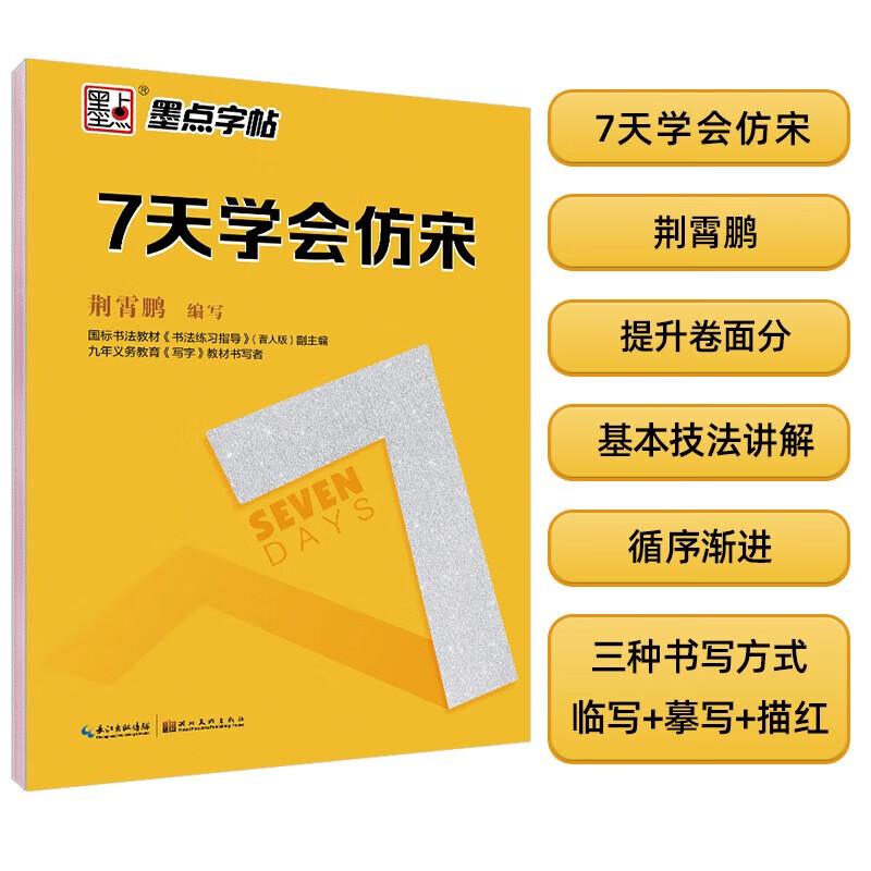 墨点字帖 7天学会仿宋 荆霄鹏钢笔硬笔书法字帖 成人速成练字帖女生字体漂亮公务员硬笔楷书行楷行书宋体钢笔