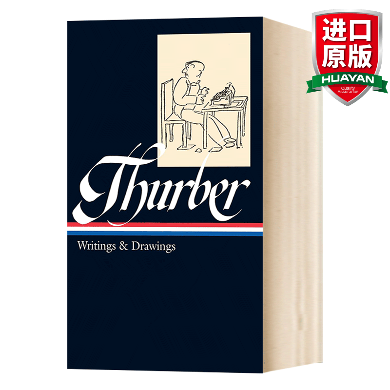 英文原版 詹姆斯瑟伯 写作与绘画集 Thurber Writings and Drawings 精装 全英文版