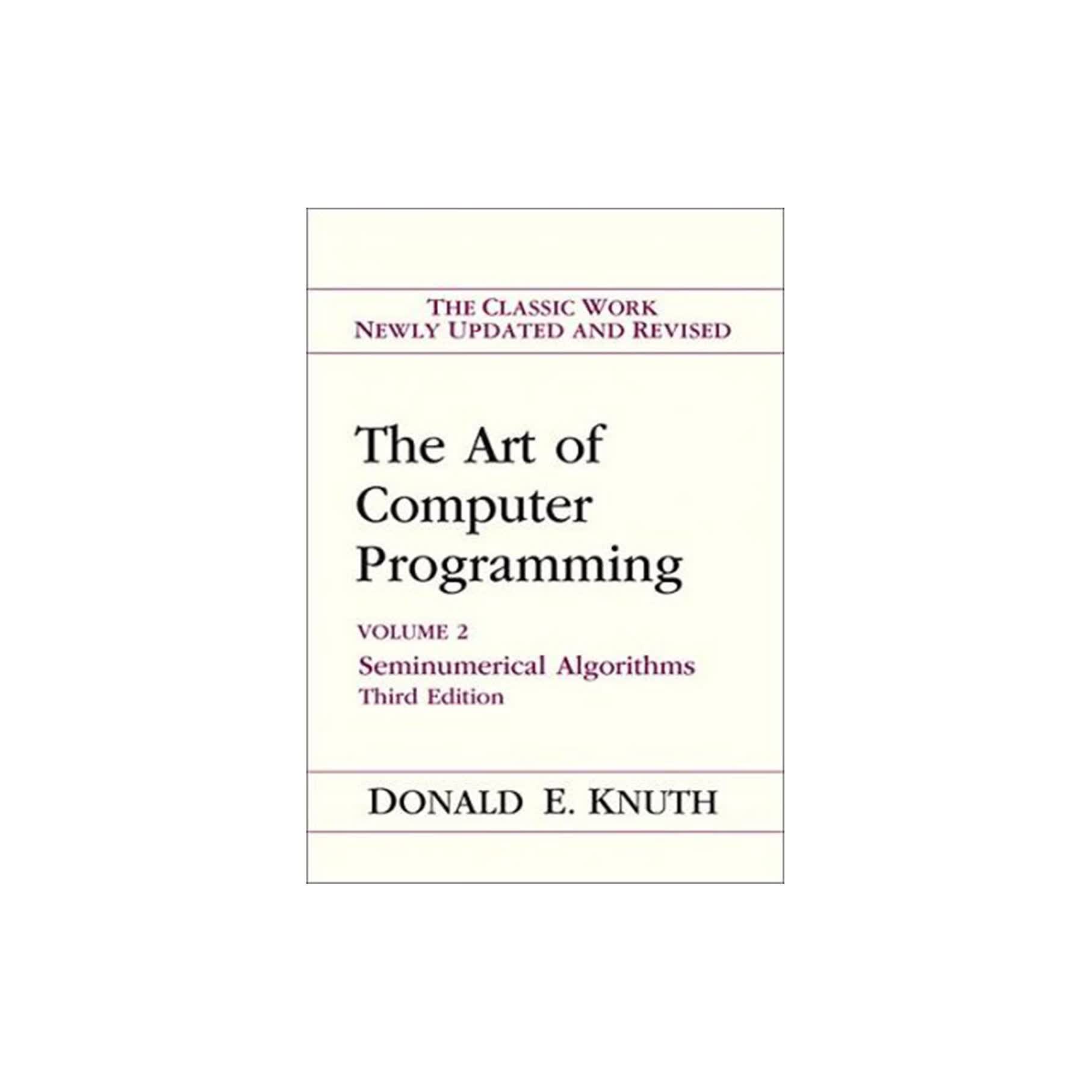The Art of Computer Programming, Vol. 1-4 The Art Vol. 2