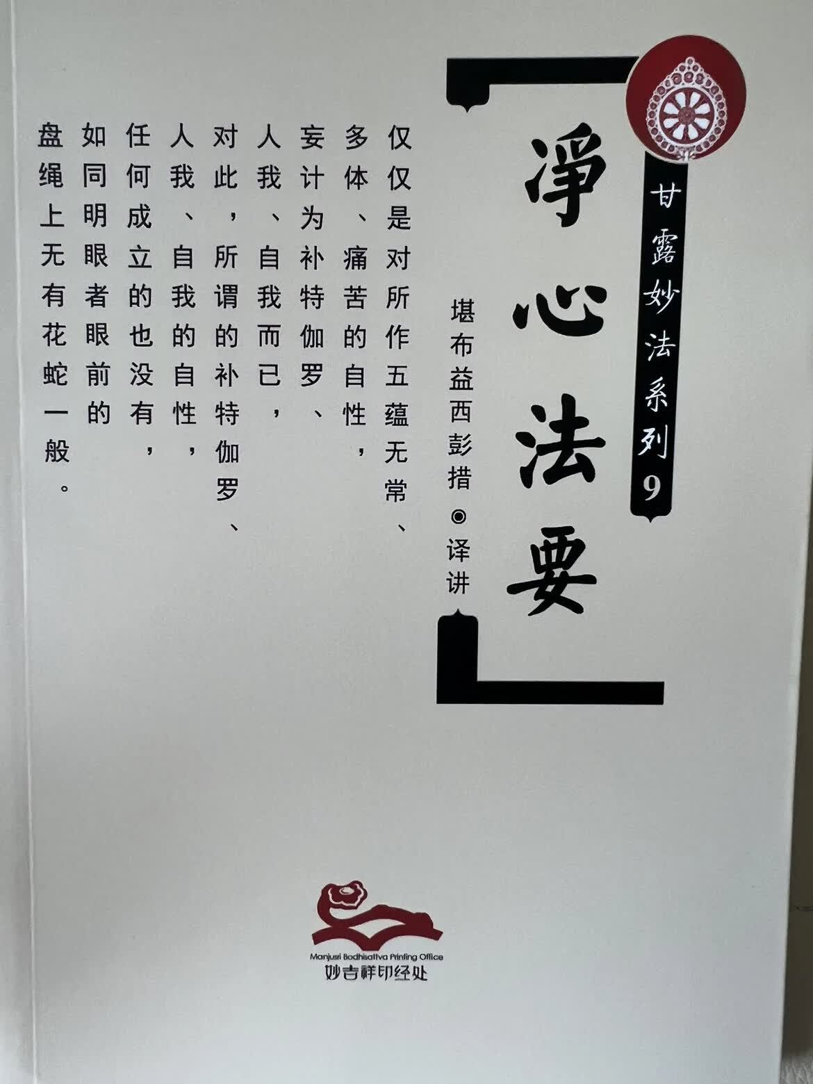 稀有收藏品 净心法要