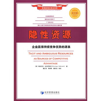 隐性资源:企业赢得持续竞争优势的源泉 [英] 安布罗西尼 著,詹正茂 等 译 经济管理出版社
