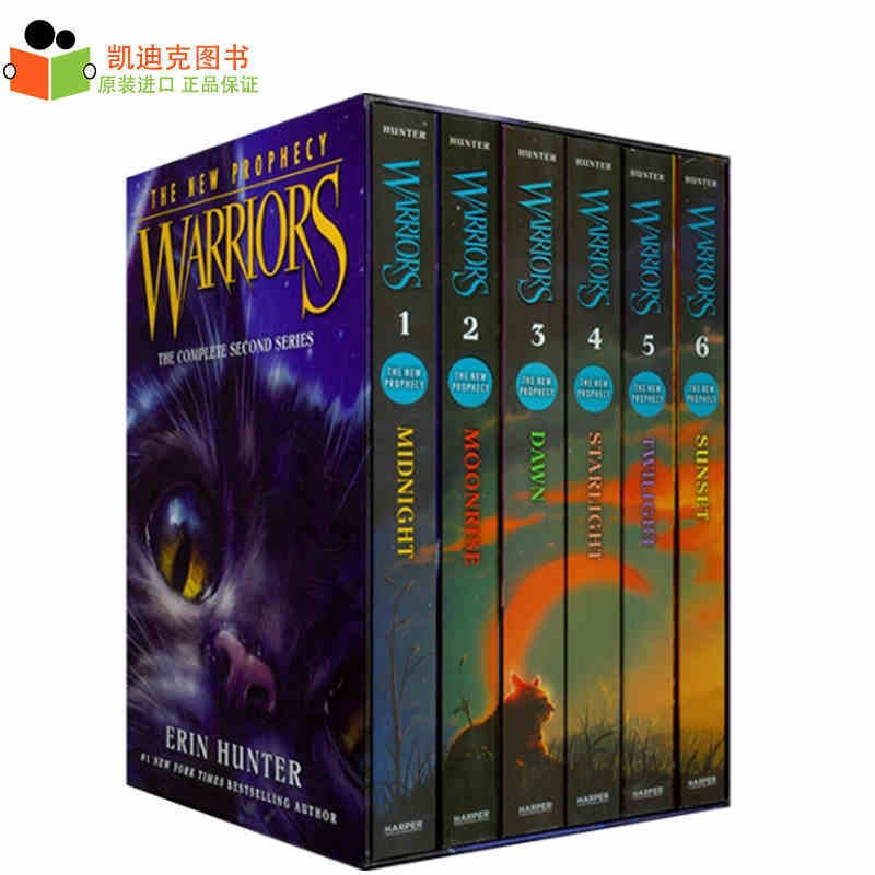 动物奇幻励志小说 Warriors 猫武士：新的预言 二部曲1-6 盒装 英文原版小说