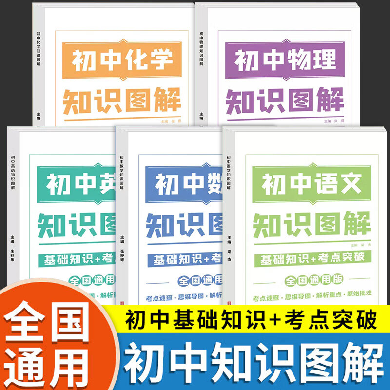 2023新 初中知识图解大全套装 语文数学英语物理化学基础知识语数英专项训练 数理化知识清单集锦一本 语+数+英+物+化全套5本顺丰 初中通用