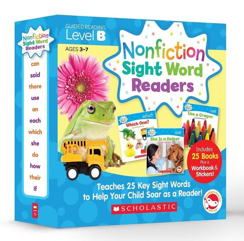 学乐非虚构科普常见高频词读物（盒装25册） Nonfiction Sight Word B【3-8岁】赠童趣贴纸+家长指南+音频官方导读课