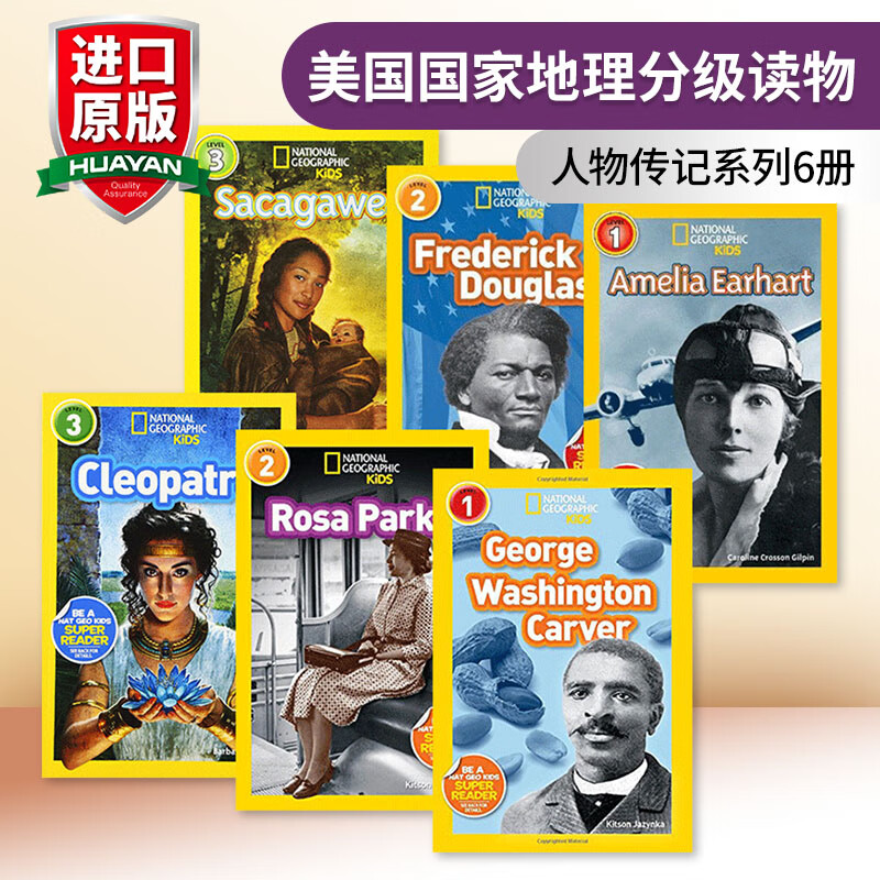 英文原版 美国国家地理 National Geographic Kids人物传记系列6册套装 全英文版