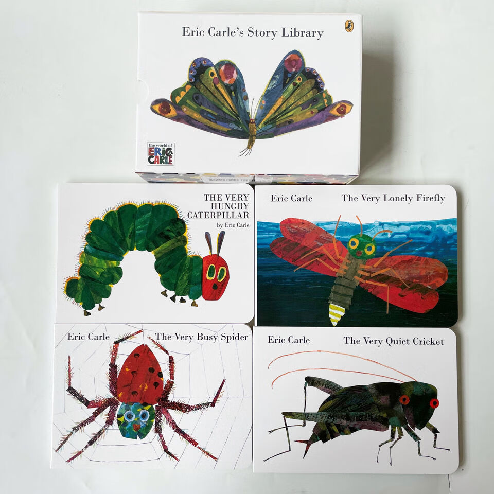 艾瑞卡尔昆虫系列Eric les Story Library 4册纸板 赠送音频