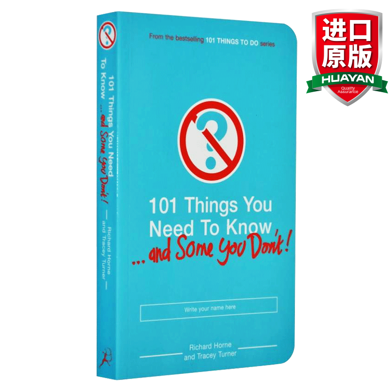 英文原版 你需要知道的101件事情儿 101 Things You Need to Know 全英文版