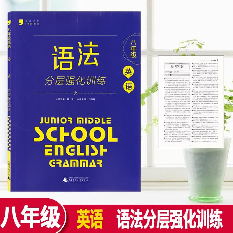蓝皮系列语法分层强化训练英语八年级全一册全国通用中学教辅 8年级上下册同步课时基础提优训练习册初二资