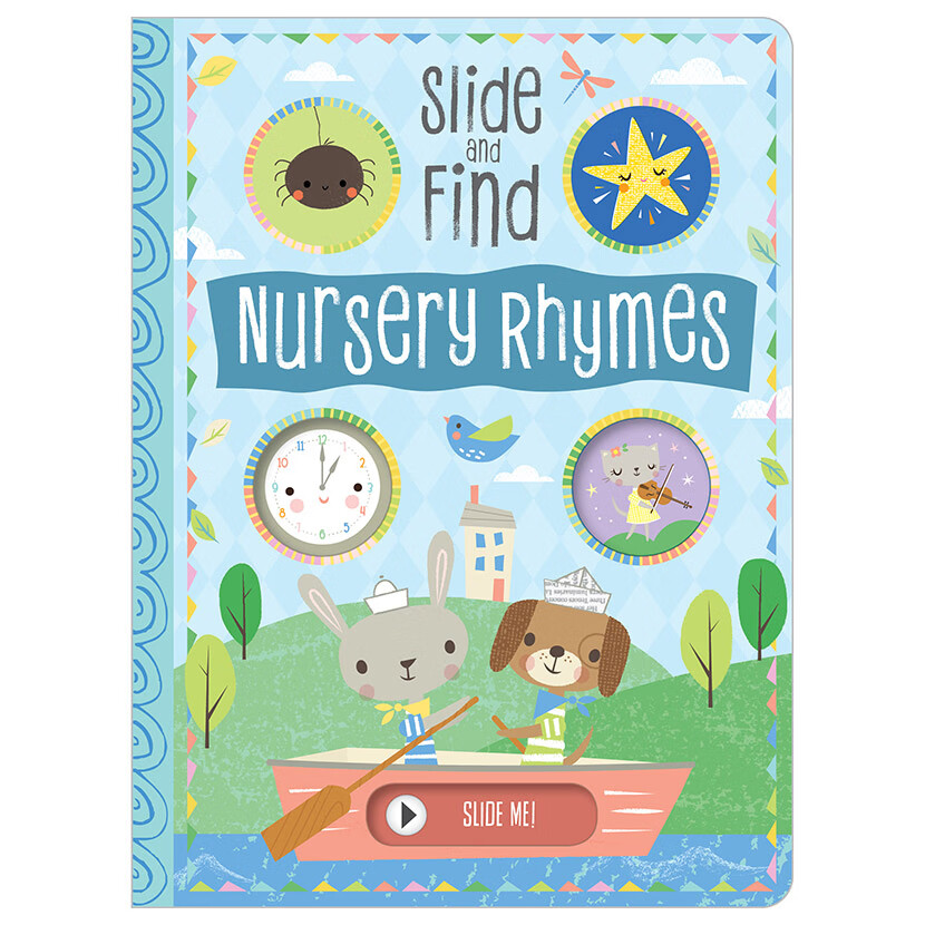 滑滑发现童谣 0-3岁英语幼儿儿童启蒙早教书滑板书玩具书/Slide and Find Nurs