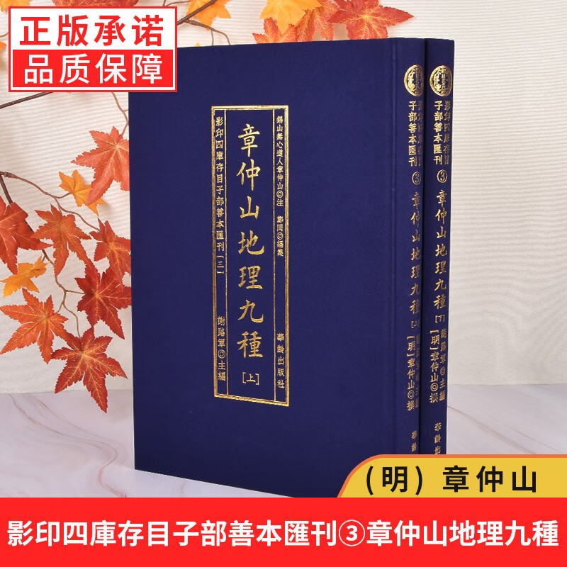 现货 影印四庫存目子部善本汇刊3章仲山地理九種（全二册）章仲山撰 九种心眼指要天元五歌阐义挨星秘诀等风水书寻龙定穴地势风水书籍