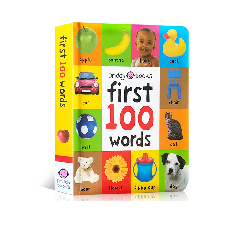 英文原版 幼儿英语启蒙图画书 Roger Priddy 纸板书 触摸书 操作书 First 100 Words 纸板书