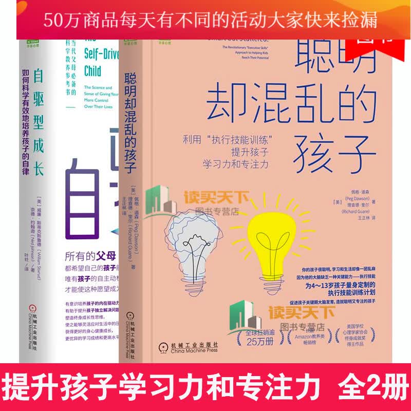 聪明却混乱的孩子 利用执行技能训练提升孩子学习力和专注力+自驱型成长 如何科学有效地培养孩子的自律Y