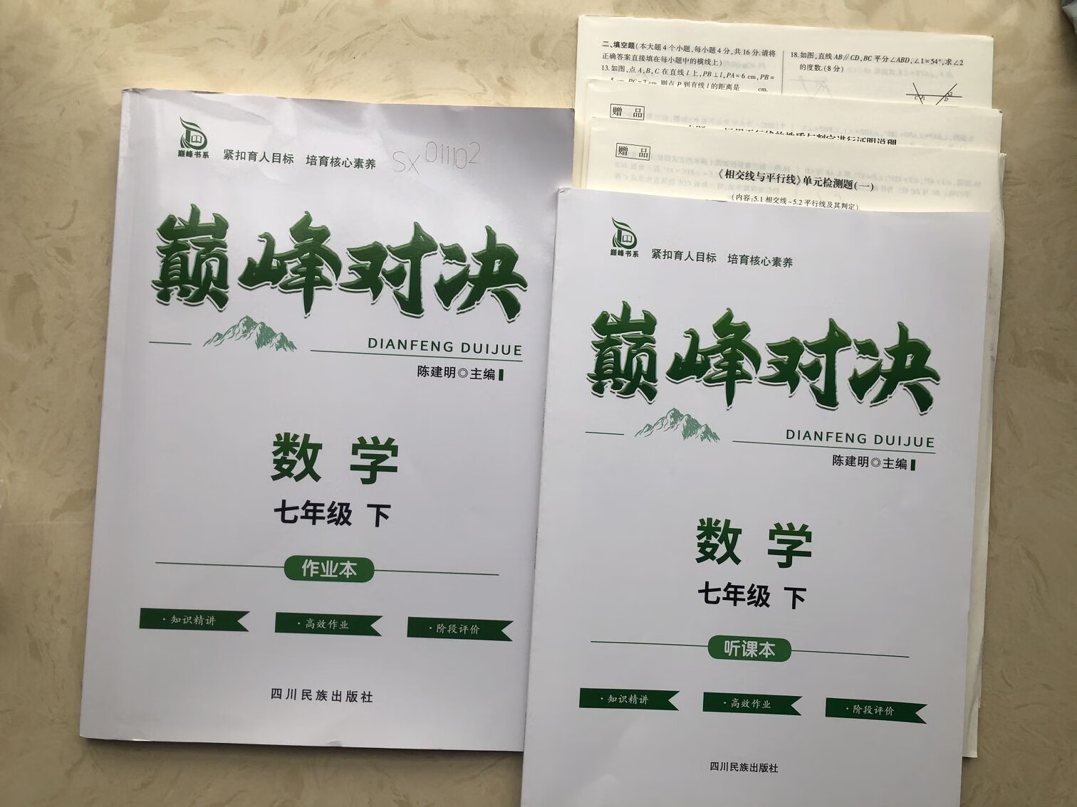 2023春新版 对决 七年级数学 上下册数学 人教版 七年级下