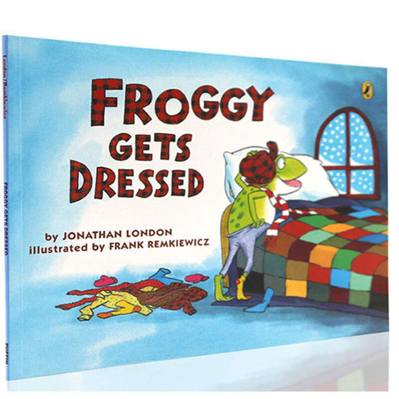 预售 英文原版 Froggy Gets Dressed 小青蛙穿衣服 100本书单 吴敏兰绘本 美国百本需读 儿童启蒙图画故事书 Jonathan London . 绿山墙图书