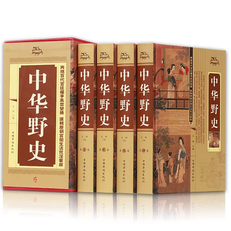 中华野史 中国古代野史类书籍全套4册通史历史书 史书二十四史 古代史成人2017有关历史类的青少年 无颜色 无规格