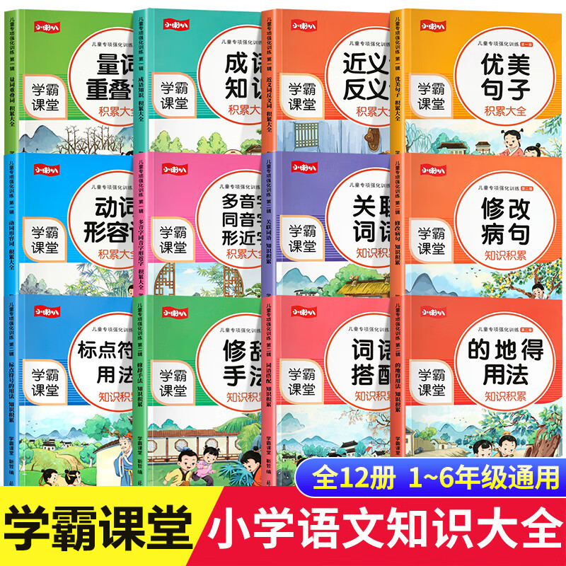 全套12册 小学语文词语积累大全训练 成语训练大全近义词反义词人 [推荐购买]词语积累大全全套