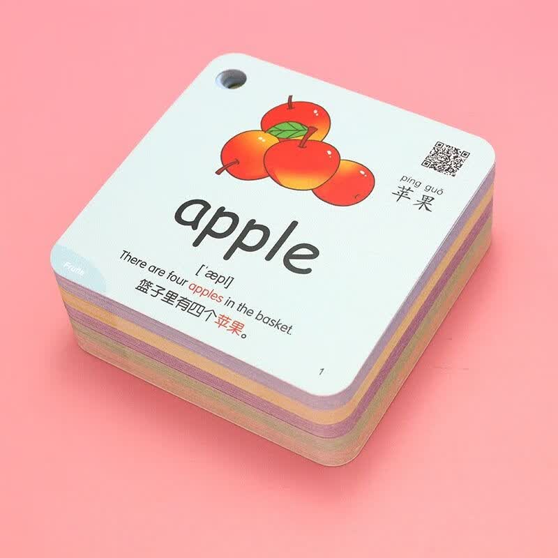 小蝌蚪点读英语卡片儿童早教启蒙英文字母随身闪卡幼儿英语单词 英语启蒙600 音标