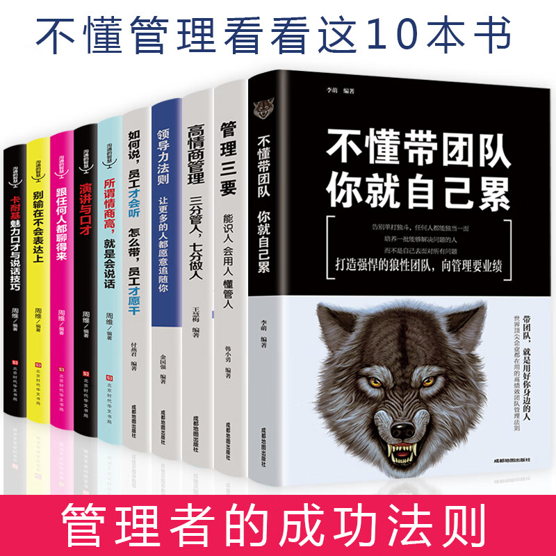 领导者的成功法则10册 企业领导经营管理学方面的书籍 领导力法则管理三要不懂带团队你就自己累 带团队常识