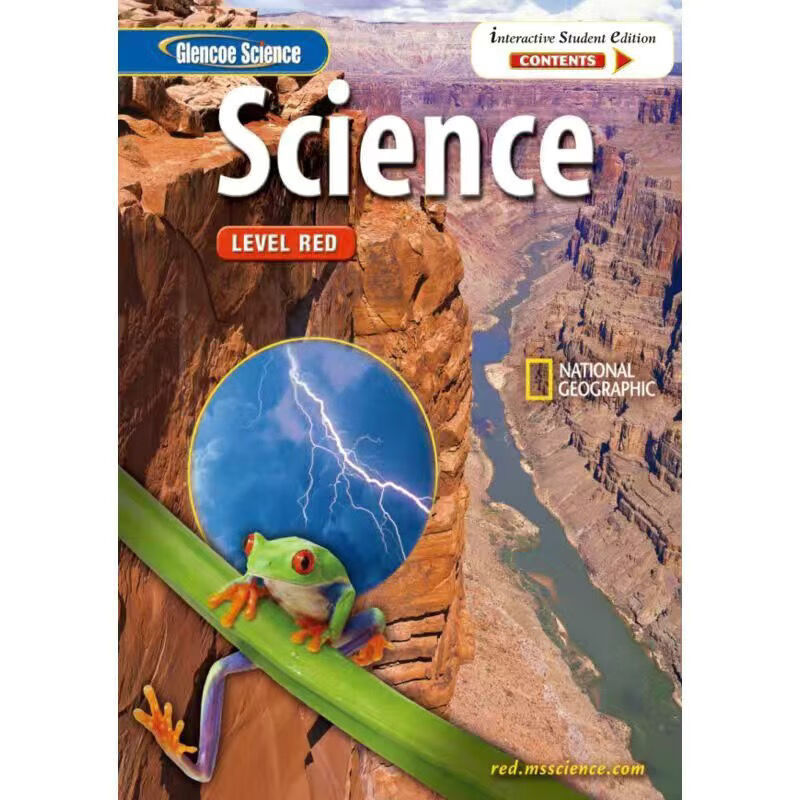 格伦科 McGraw-Hill Glencoe Science Level Red/Green/Blue Level Red红色