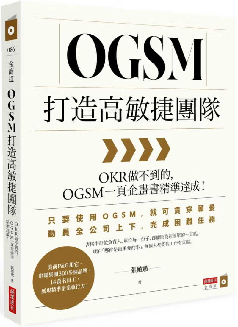 现货 版进口图书 张敏敏 OGSM打造高敏捷团队：OKR做不到的，OGSM一页企画书精准达成！